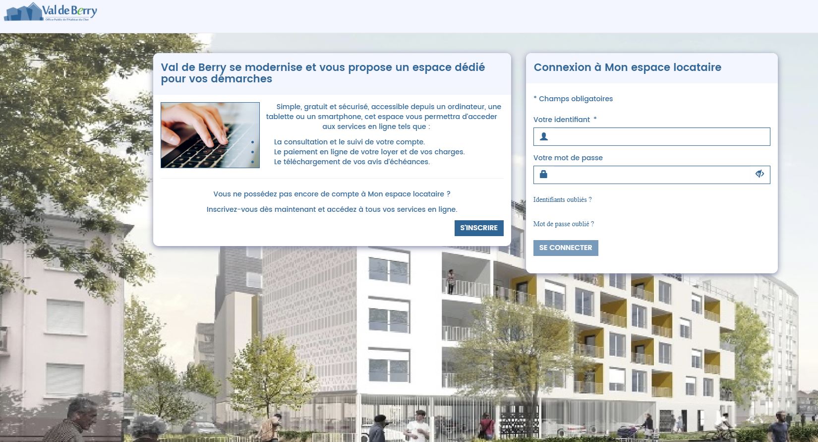 Locataires : un espace rien que pour vous - Val de Berry